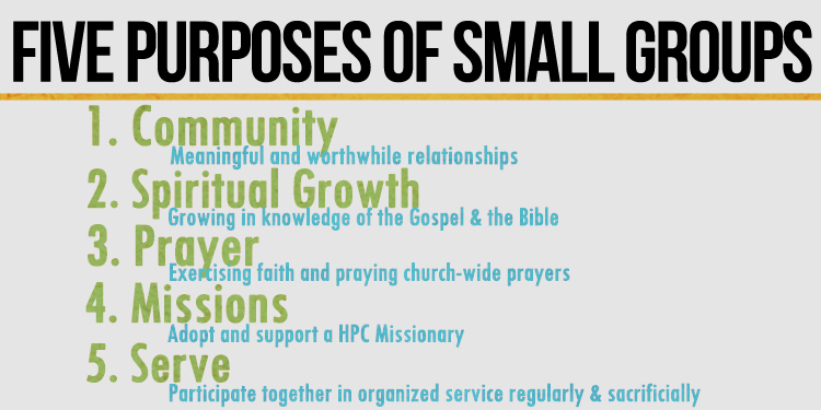 Five Purposes & Practices of Small Groups: 1. COMMUNITY | Engage & Equip